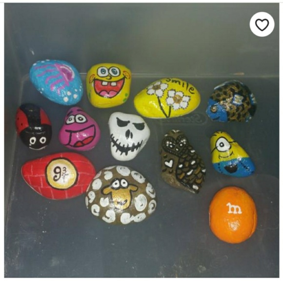 Accents | Spongebob Ooak Painted Rock Home Decor Garden Art | Poshmark